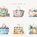 Beach Bag Watercolor Clipart Bundle | Beach Clipart, Summer Vacation ...