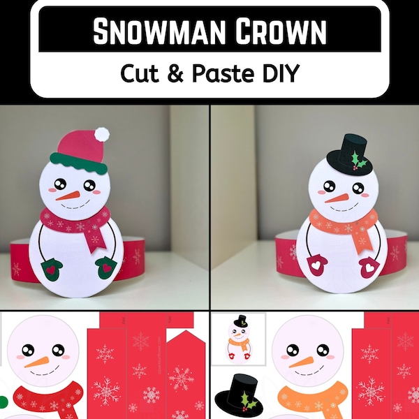 Holiday Printable Crown Template Build Your Own DIY Kids Christmas ...