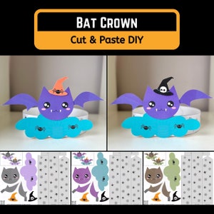 Bat Printable Crown Template Fun Kids Craft Printable Build Your Own ...