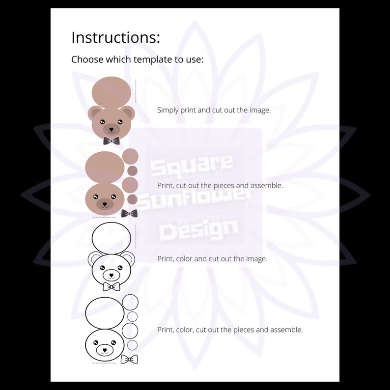 Papa Bear Card | Kids DIY Card for Father's Day Printable Card Template ...