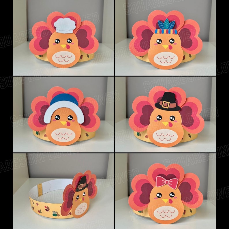 Thanksgiving Turkey Craft Kids Printable Crown DIY Build A Turkey ...