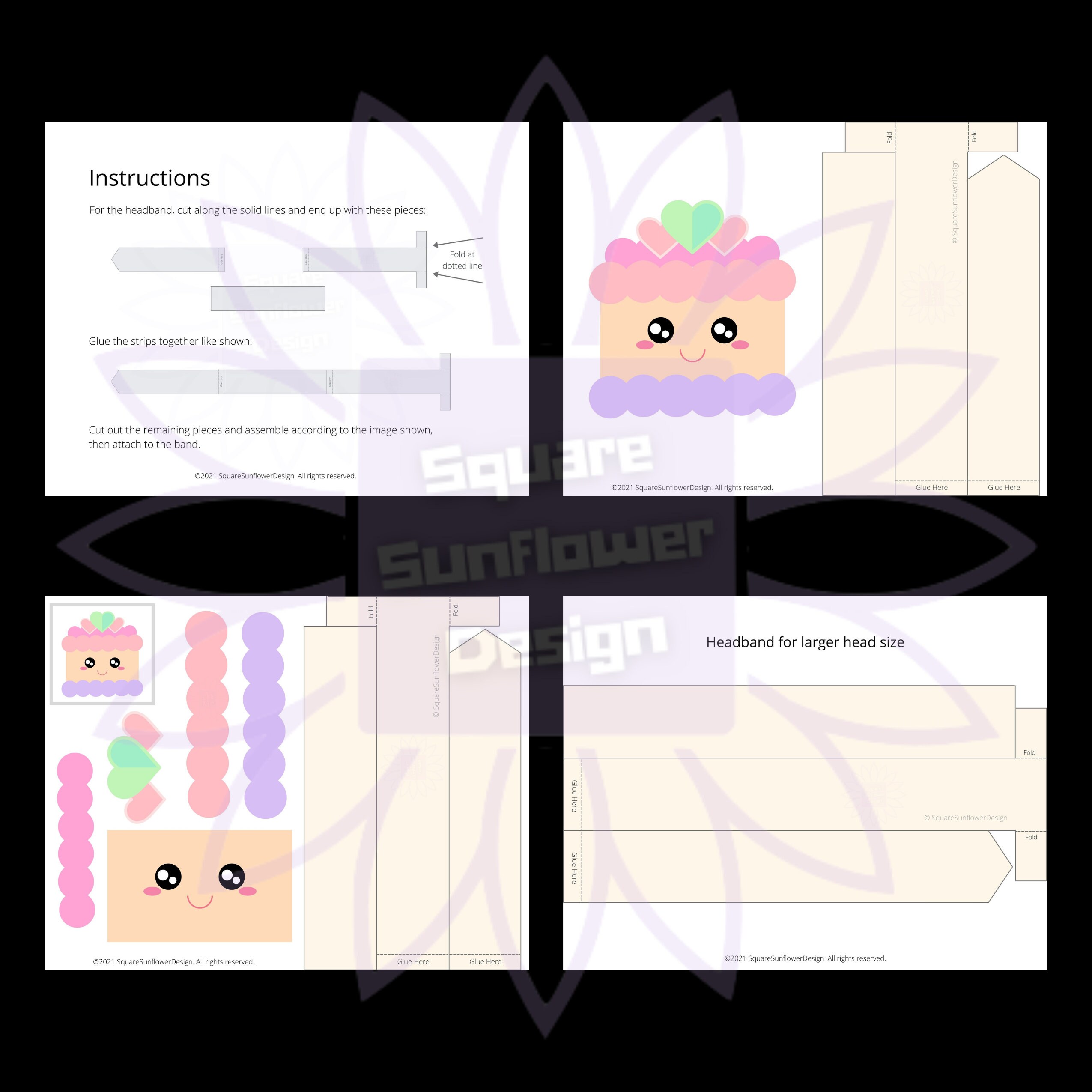 Cake Printable Crown Template Fun Kids Craft Printable Cut and Paste ...