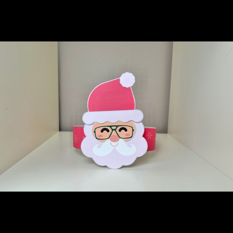 Santa Crown Printable Template, Christmas Party Hat (digital Download ...
