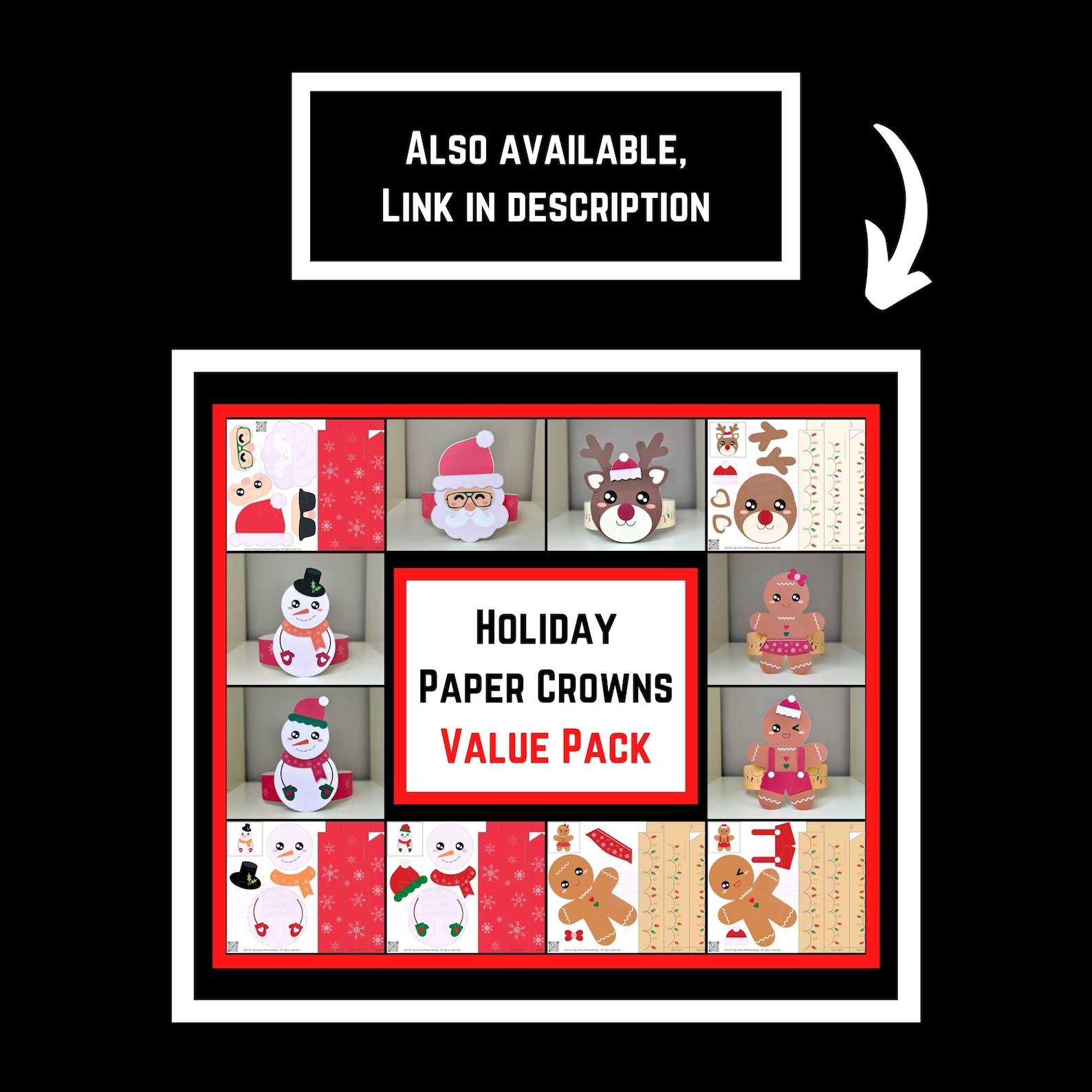 Reindeer Printable Crown Template Build Your Own Christmas Hat ...