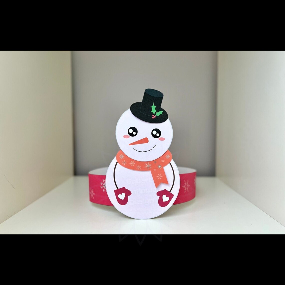 Snowman Printable Crown Template Build Your Own Christmas One Page ...