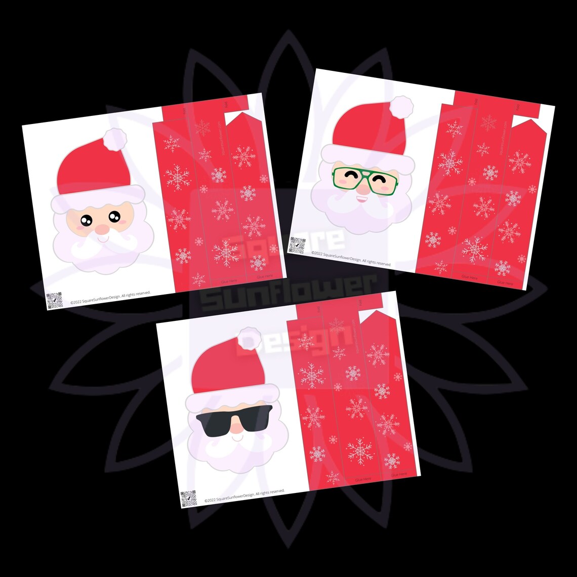 Santa Printable Crown Template Build Your Own Christmas Hat - Etsy