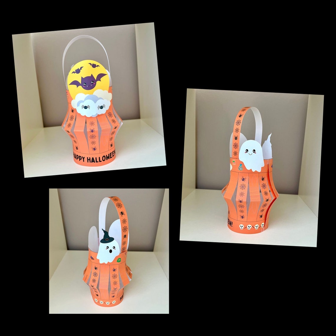 Halloween Bat & Ghost Lantern Templates Kids Crafts Printables ...