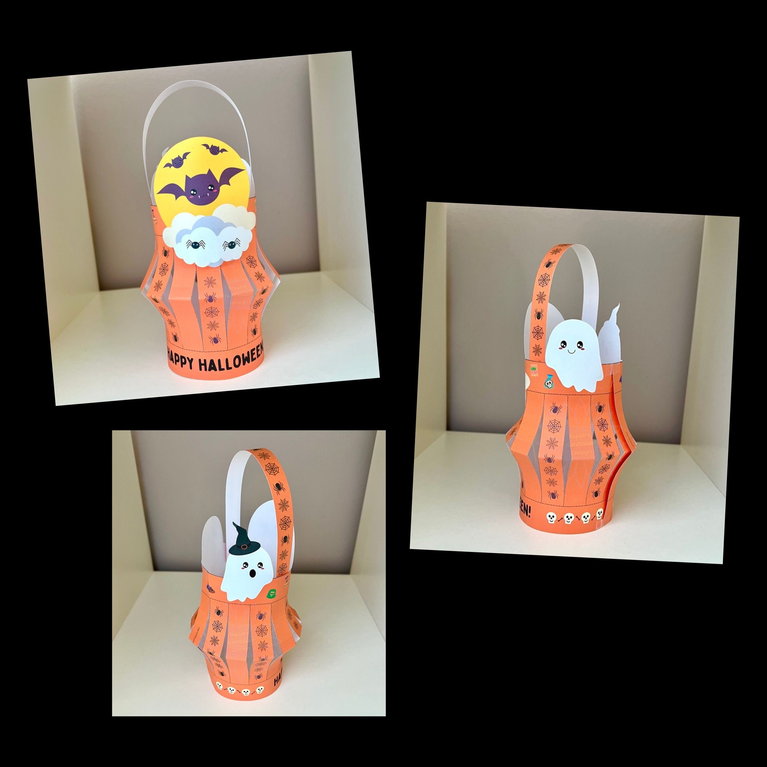 Halloween Bat & Ghost Lantern Templates Kids Crafts Printables ...