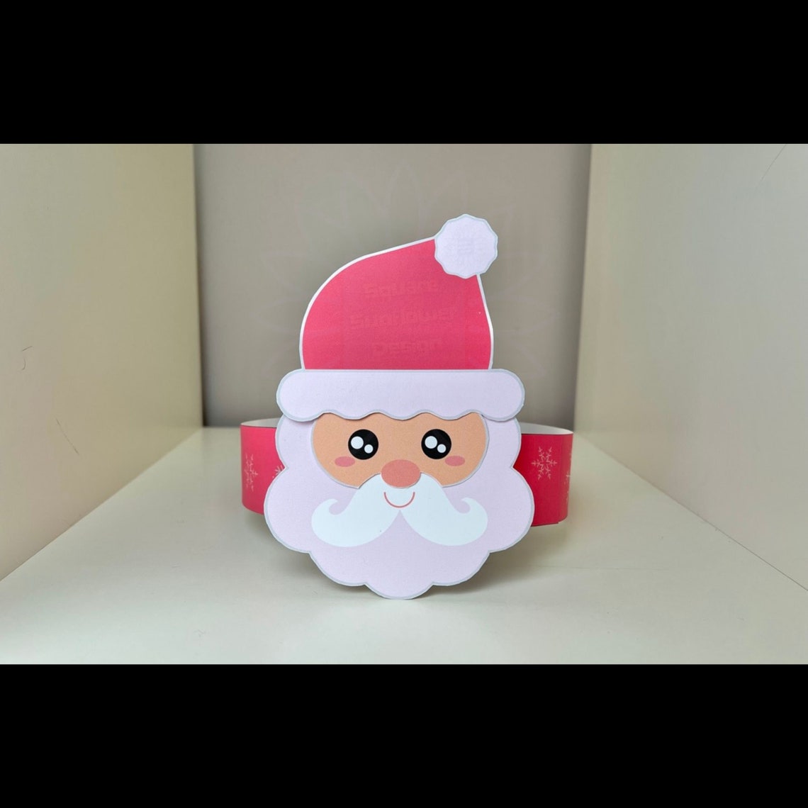 Santa Printable Crown Template Build Your Own Christmas Hat - Etsy