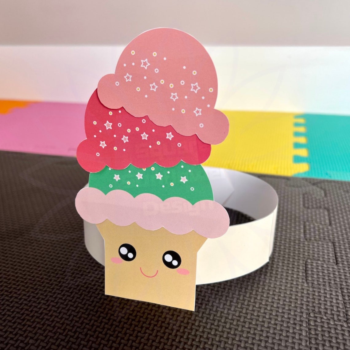 Ice Cream Printable Crown Template Fun Kids Craft Printable Cut Paste ...