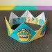 Kids Monsters Paper Crown Printable, Origami Crown Template, Preschool ...