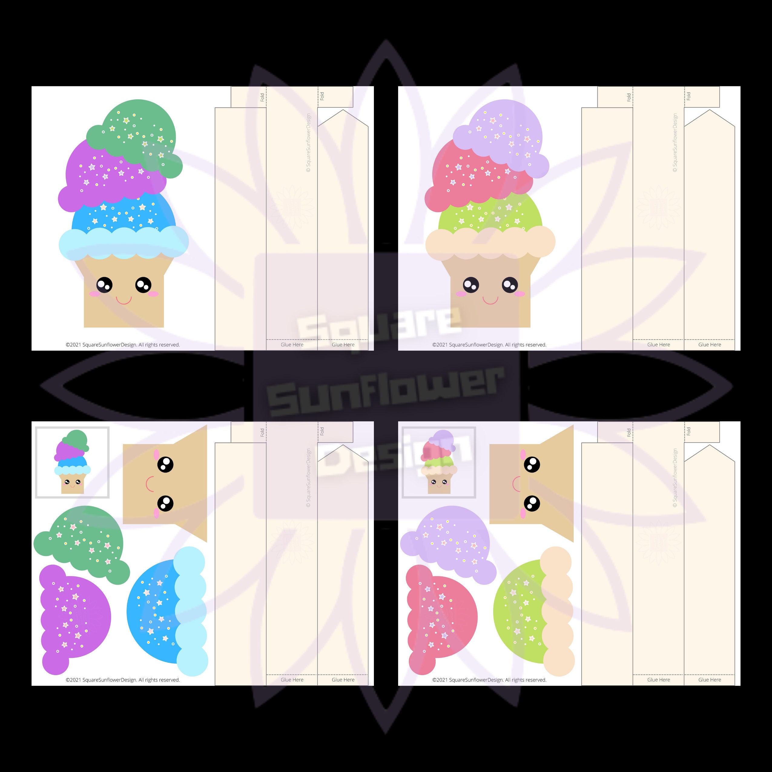 Ice Cream Printable Crown Template Fun Kids Craft Printable Cut Paste ...