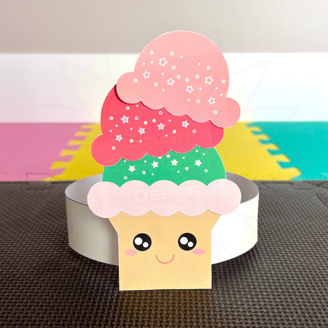 Ice Cream Printable Crown Template Fun Kids Craft Printable Cut Paste ...