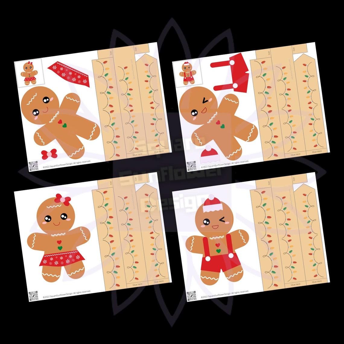 Gingerbread Man Printable Crown Template Build Your Own Christmas Hat ...