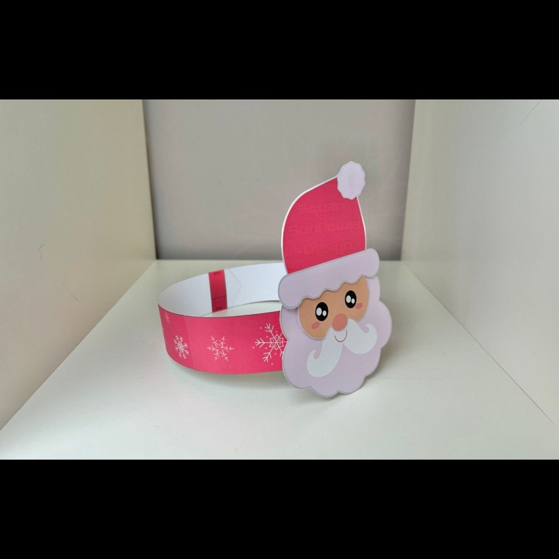 Santa Printable Crown Template Build Your Own Christmas Hat - Etsy