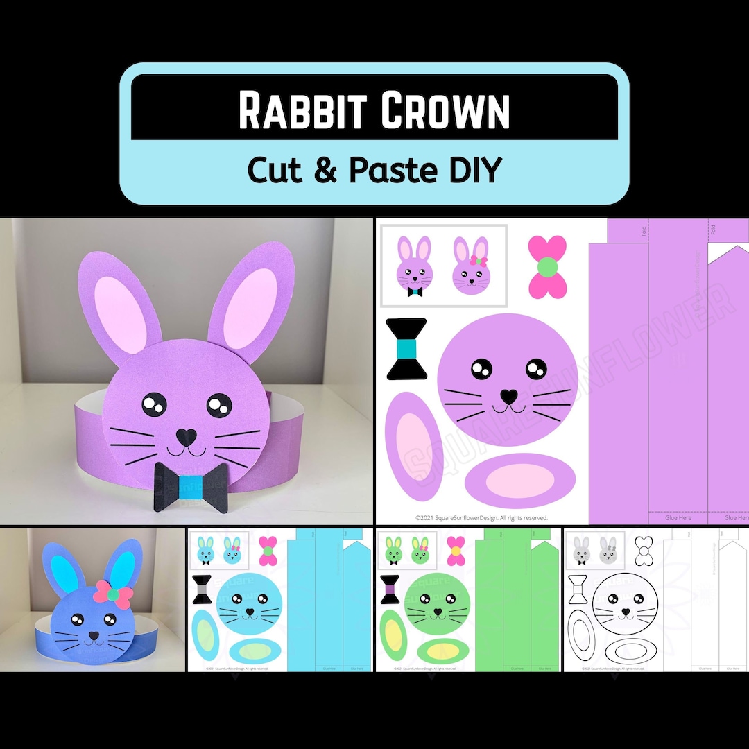 DIY Bunny Paper Crown Classroom Party Crafts for Kids Easter Paper ...