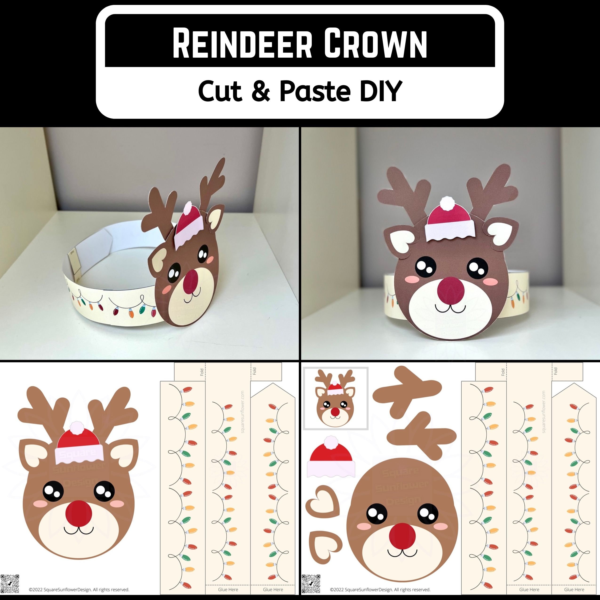 Holiday Printable Crown Template Build Your Own DIY Kids Christmas ...
