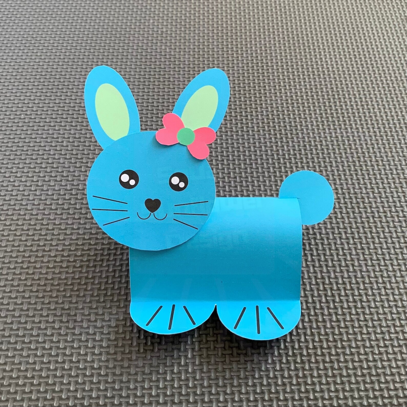 Printable Easy Bunny Paper Craft One Page Template Classroom Craft ...