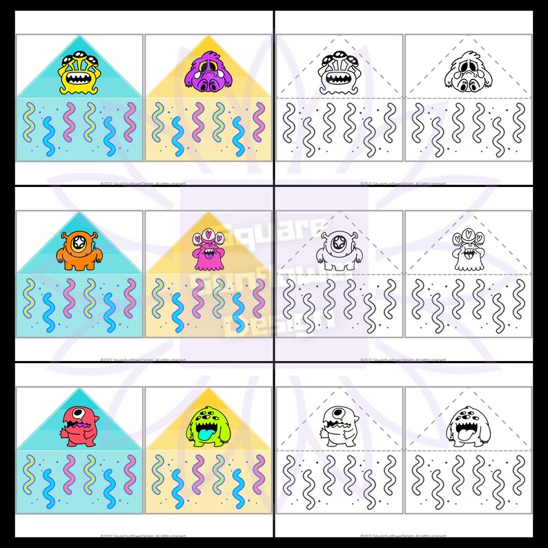 Kids Monster Paper Crown Printable, DIY Origami Halloween Headband ...