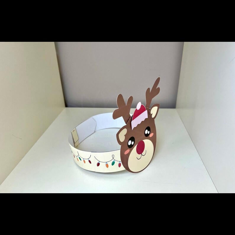 Reindeer Printable Crown Template Build Your Own Christmas Hat ...