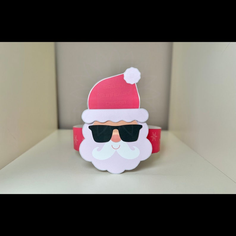 Santa Crown Printable Template, Christmas Party Hat (digital Download ...