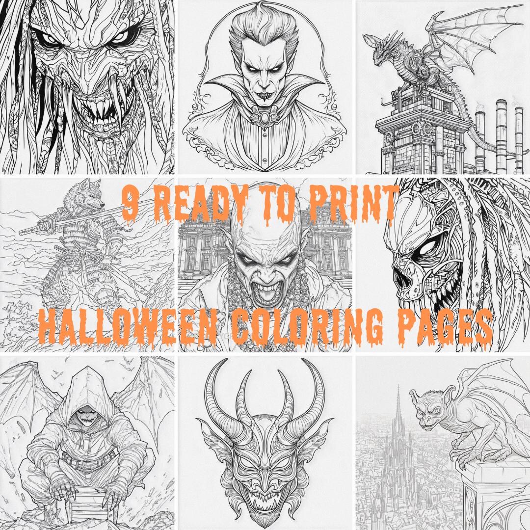 Halloween Coloring Pages 18 Spooky Halloween Printable Coloring Pages ...