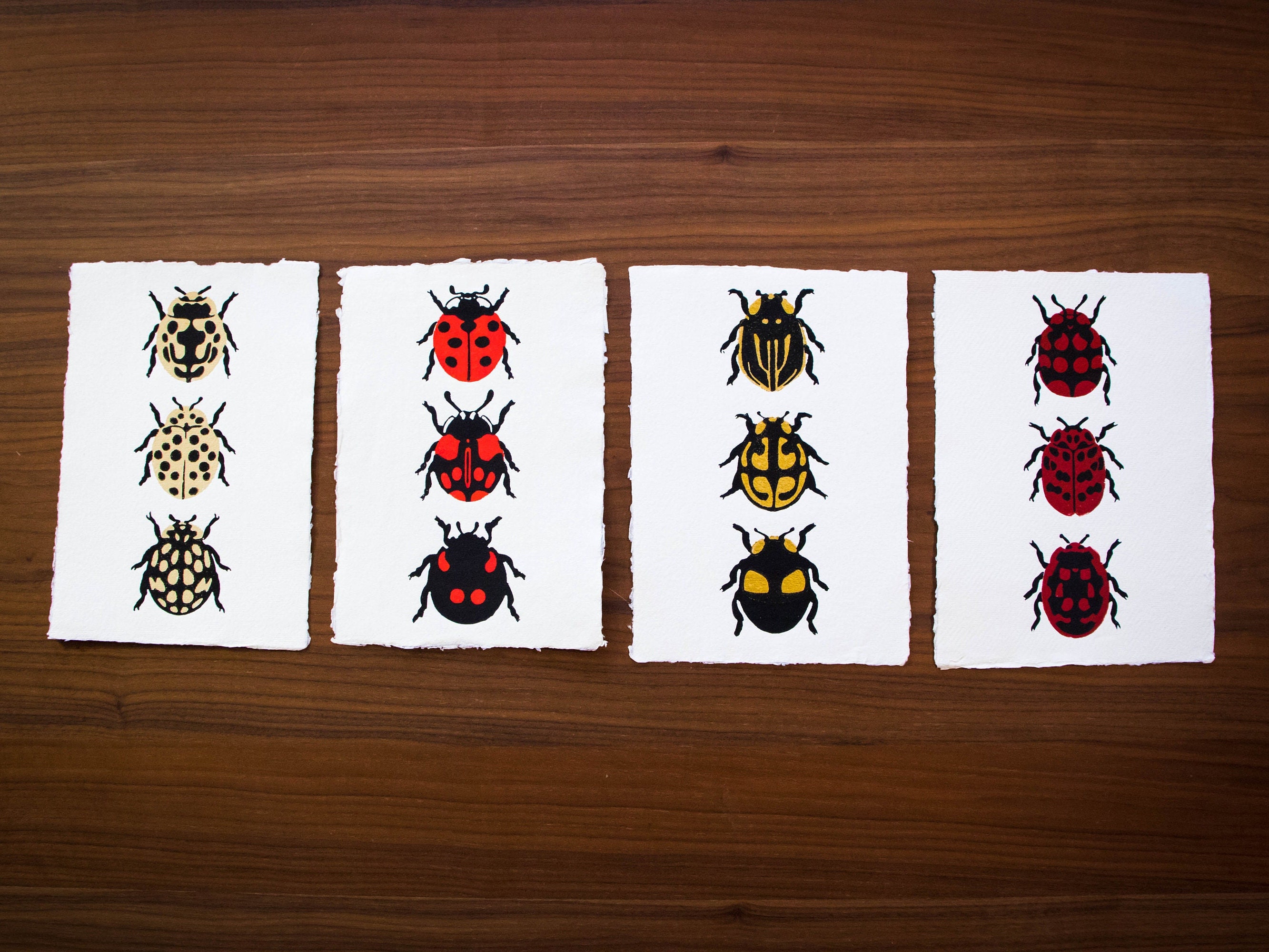 Beige Ladybugs - Etsy