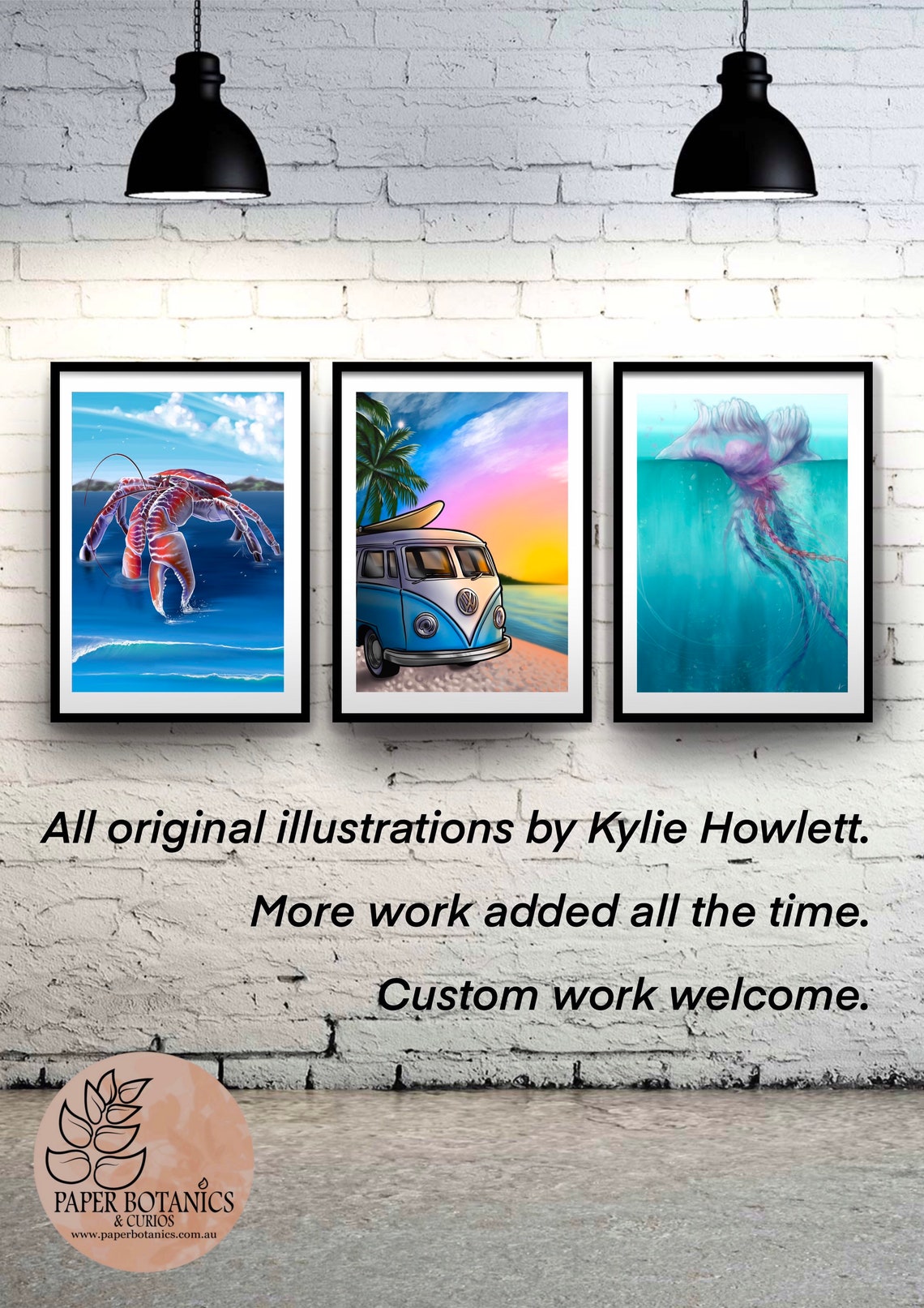 VW Combi at the Beach Painting, Gorgeous Colour and Details. Hand Signed Limited Edition Prints ...