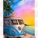 VW Combi at the Beach Painting, Gorgeous Colour and Details. Hand ...