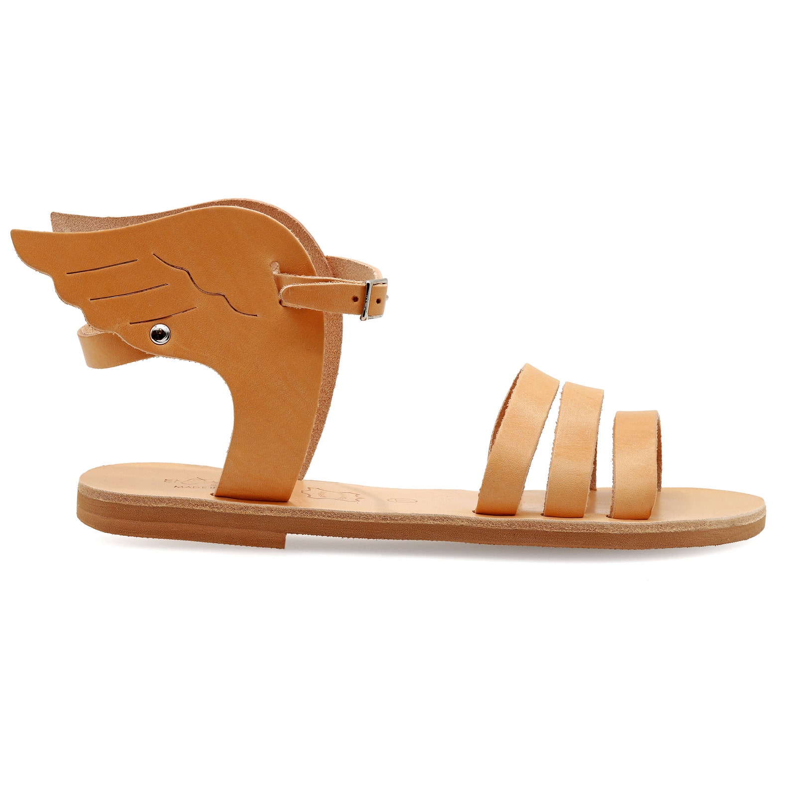 Ancient Greek Natural Sandals With Wings Made of Real Leather - Etsy