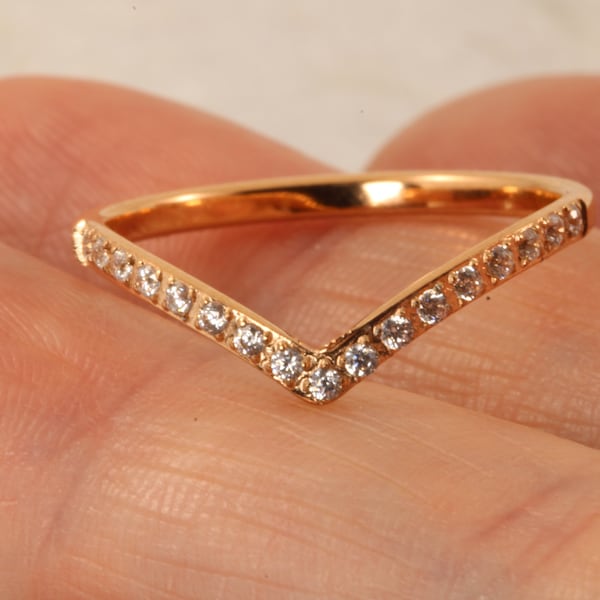 V Shaped Ring - Etsy