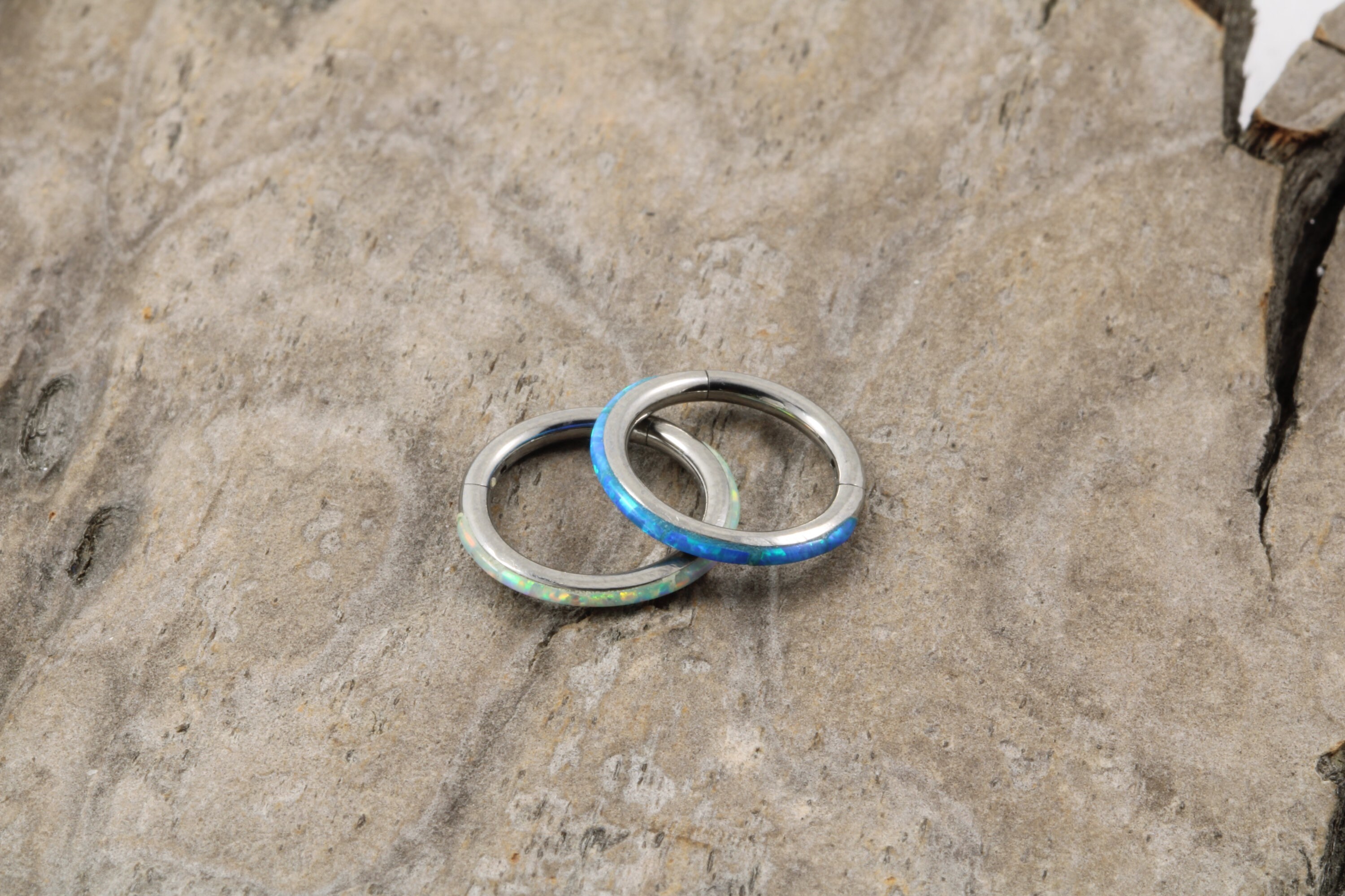 NEW G23/ASTM F136 Titanium Opal Hinged Segment Hoop Ring | Etsy NEW G23/ASTM F136 Titanium Opal Hinged Segment Hoop Ring | Etsy