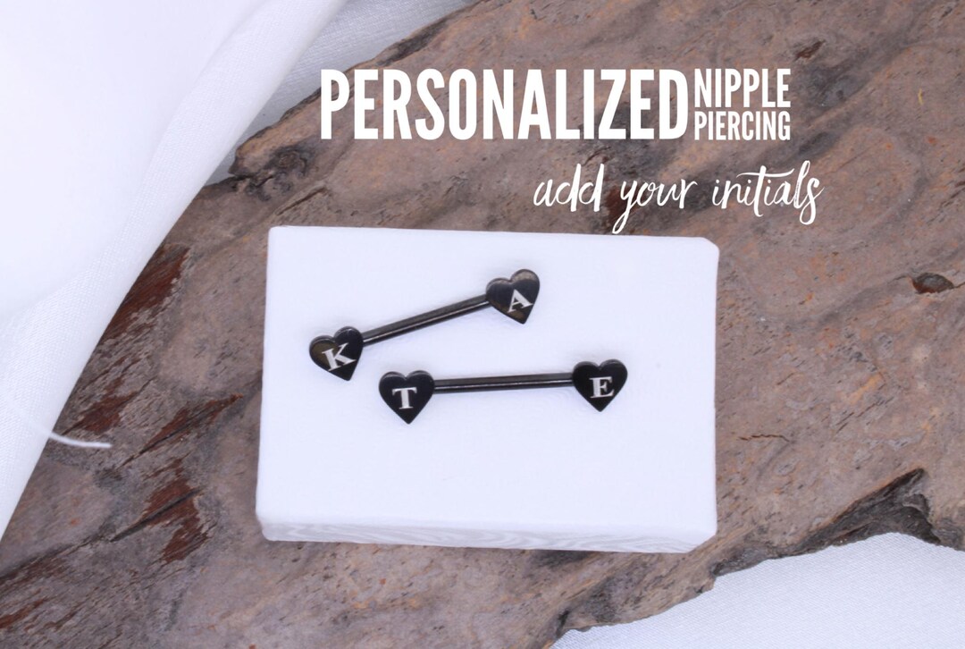 NEW 2025 -custom Personalized Nipple Ring - Black Nipple Piercing ...