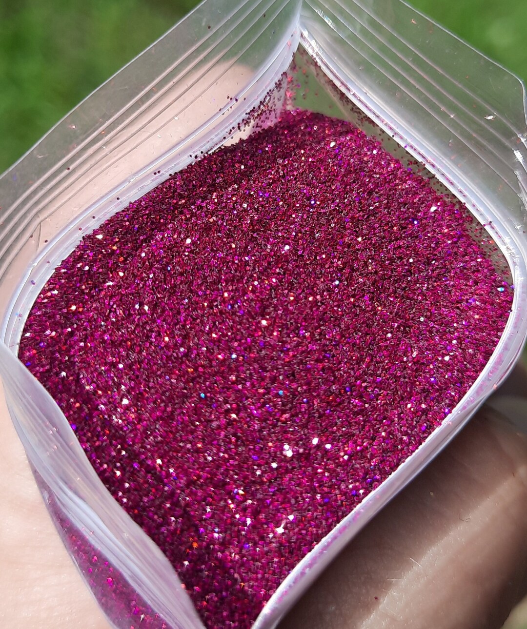 Extra Fine Magenta Pink Glitter Samples, Holographic, 10 Gram Sampler ...