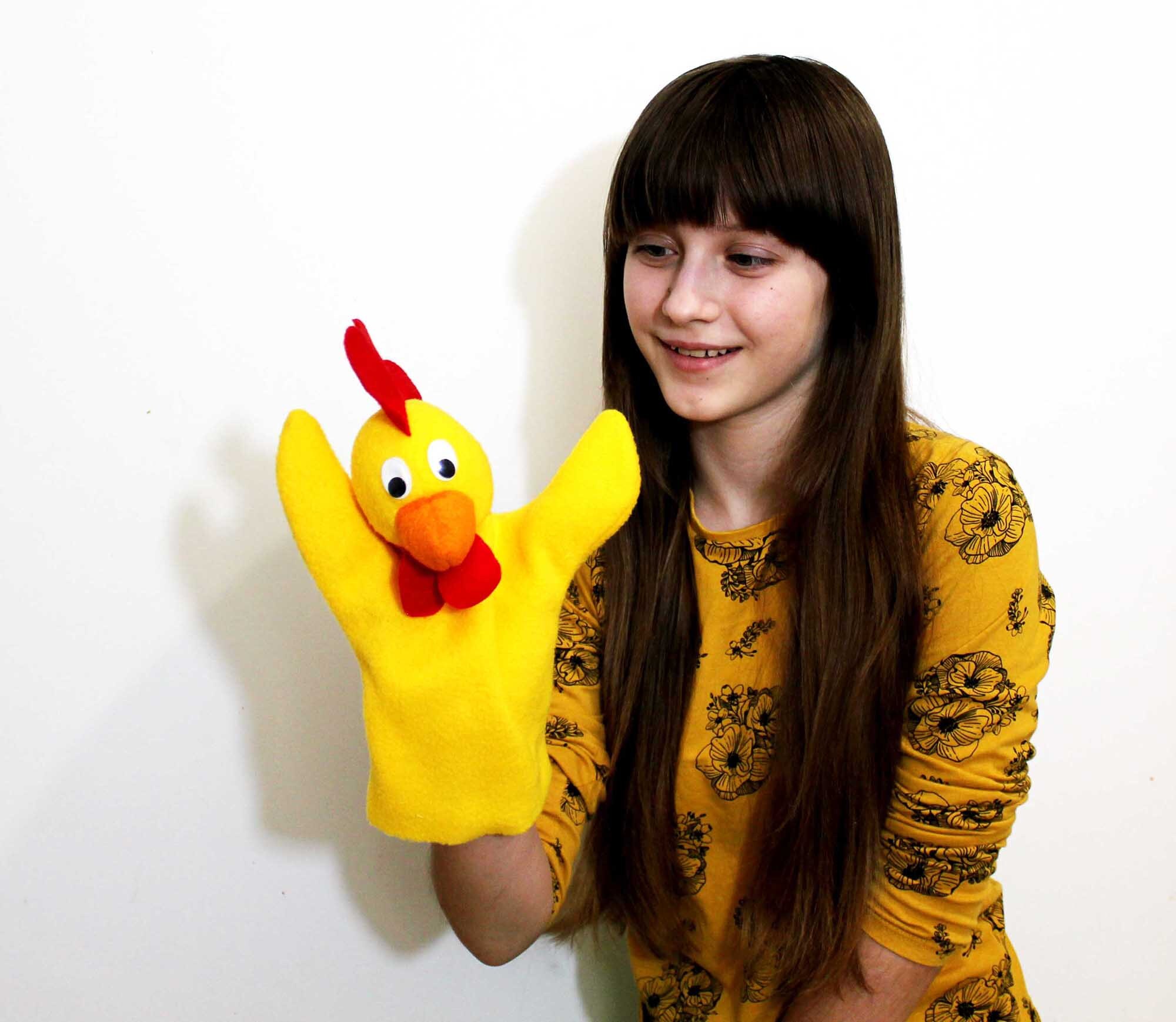 Rooster Doll on Hand Rooster Puppet Theater Fabric Toys for Children ...