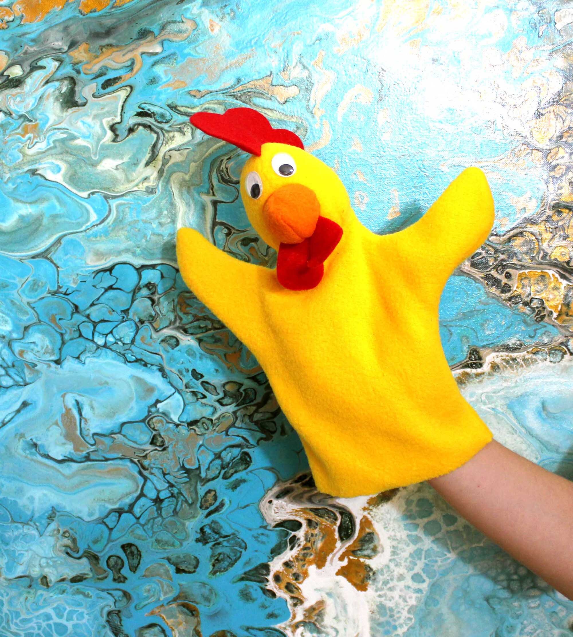 Rooster Doll on Hand Rooster Puppet Theater Fabric Toys for Children ...