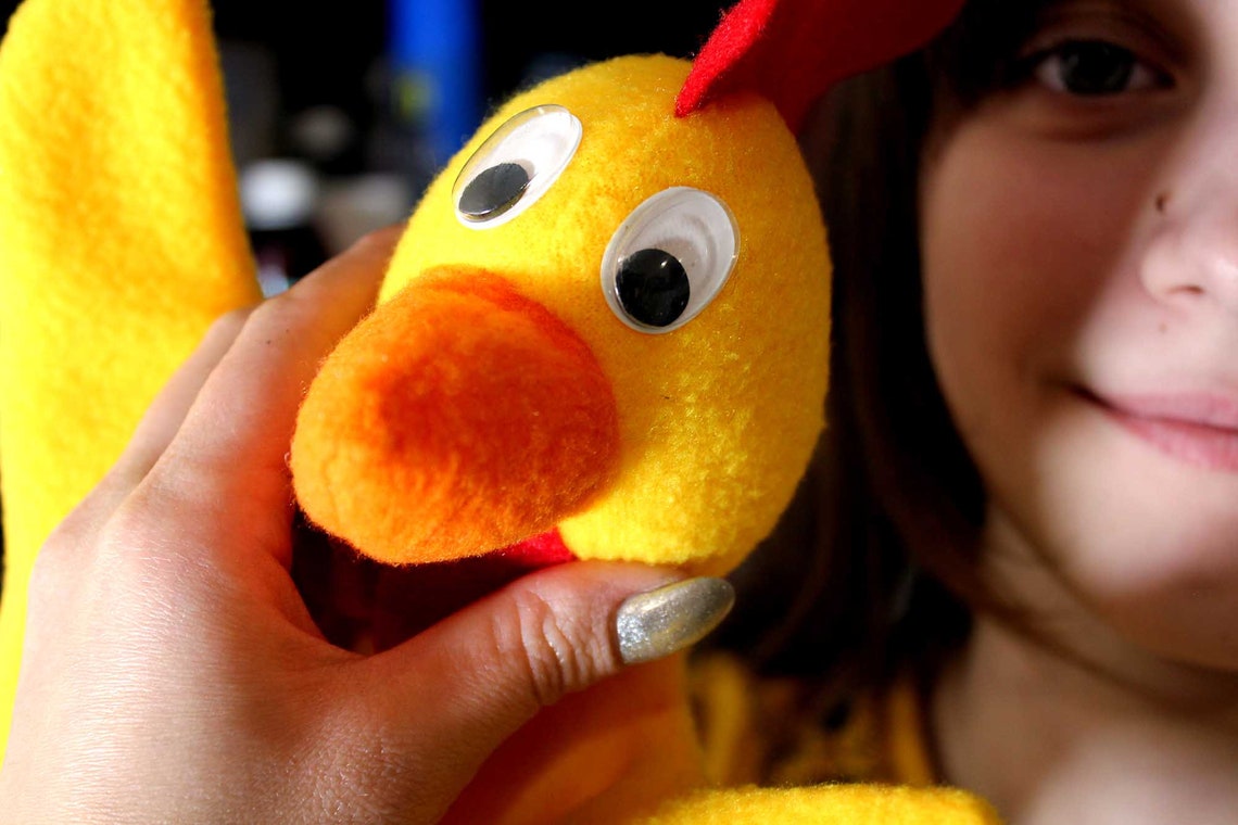 Rooster Doll on Hand Rooster Puppet Theater Fabric Toys for Children ...