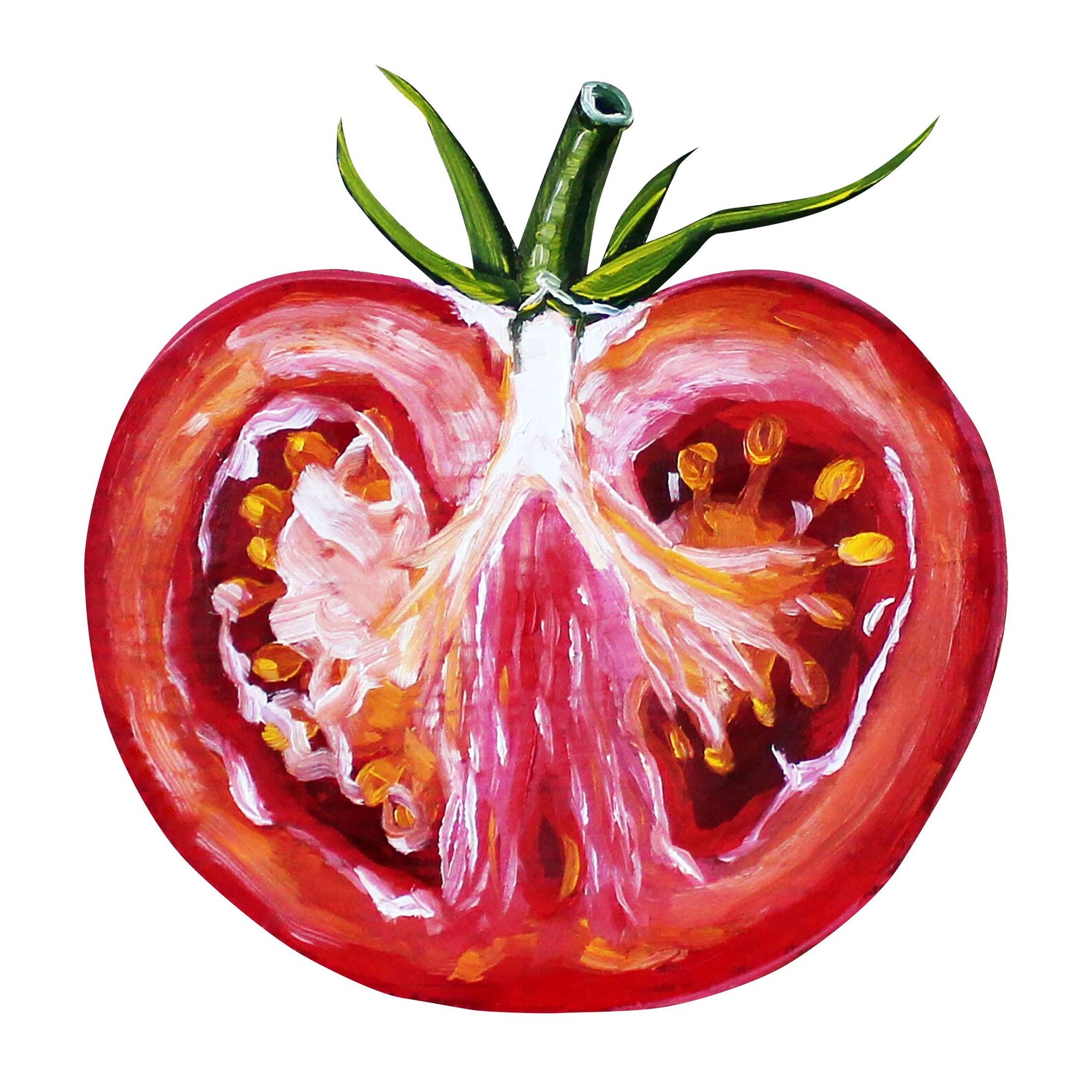 Digital Tomato Oil Painting, Perfect Picture for Kitchen Decor - Etsy