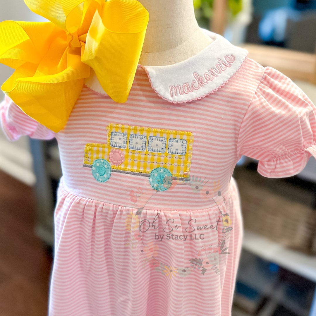 Girls Wheels on the Bus Dress - Etsy