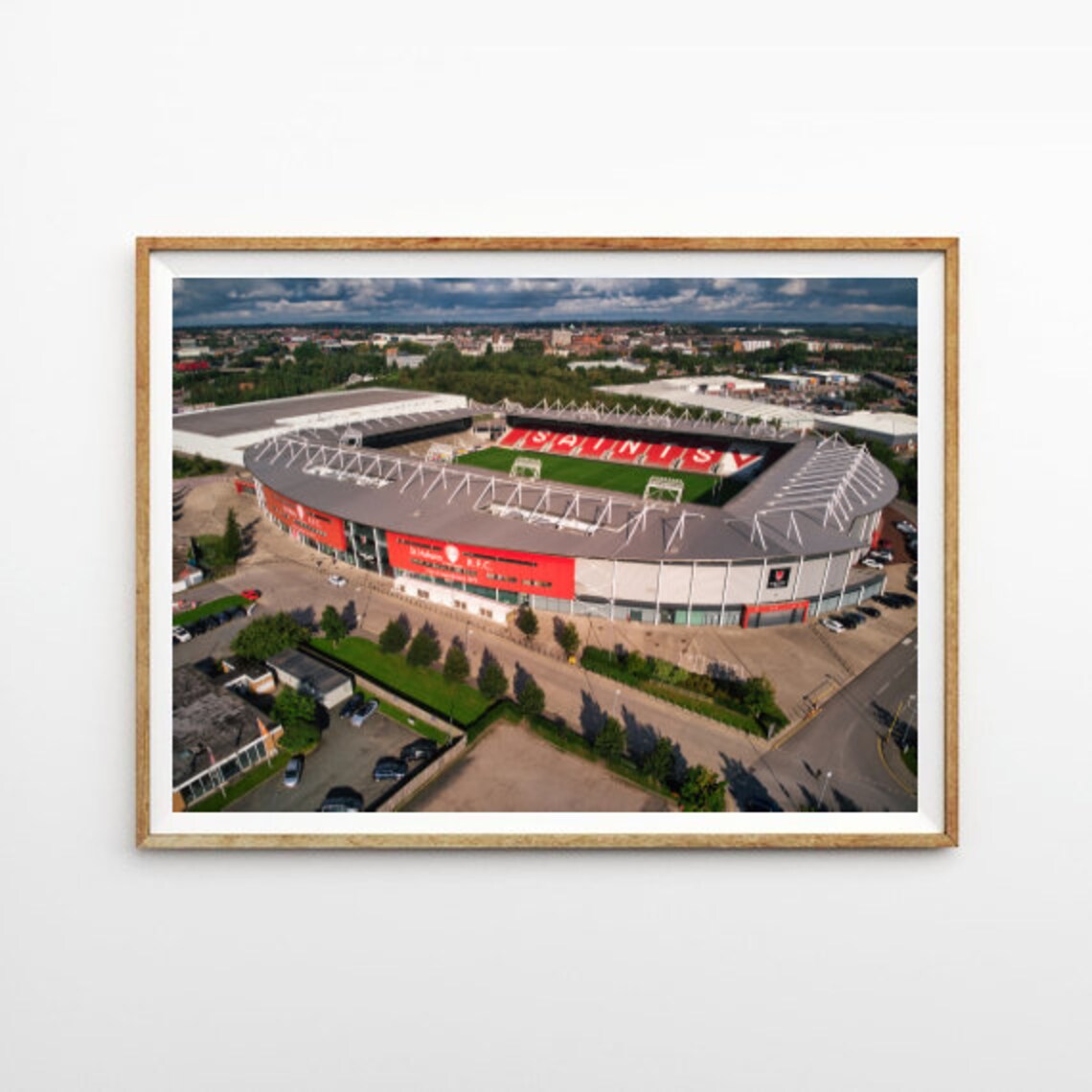 St Helens Saints Rugby Stadium Angled Print - Etsy
