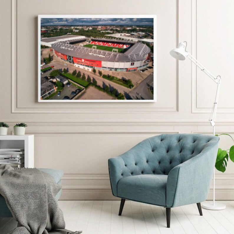 St Helens Saints Rugby Stadium Angled Print - Etsy