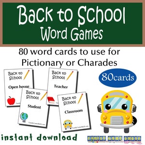 Printable Back to School Words Game, Back to School Printable Game ...
