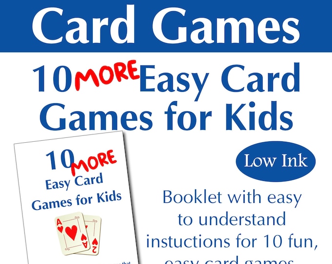 Printable Card Games for Kids, Easy Card Games for Kids, Printable Card ...