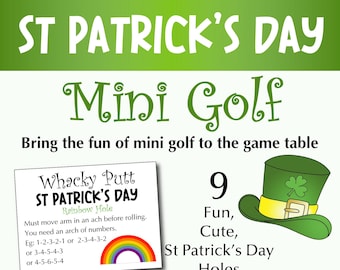 Printable St Patrick’s Day Dice Games, St Patricks Day Party Game ...