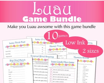Printable Luau Bingo Game Hawaiian Party Game Aloha Bingo - Etsy