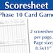 Printable Phase 10 Card Game Score Sheet, Phase Ten Scoresheet, Phase ...