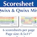 Printable Qwixx and Qwixx Mixx Dice Game Scoresheet Bundle, Qwixx Score ...