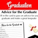 Advice for the Graduate Cards Printable, Graduation Keepsake, Grad ...
