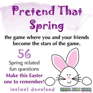 Printable Easter Family Board Game, Family Game Night, Easter Party ...