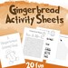 Printable Gingerbread Activity Sheets, Printable Christmas Activity ...